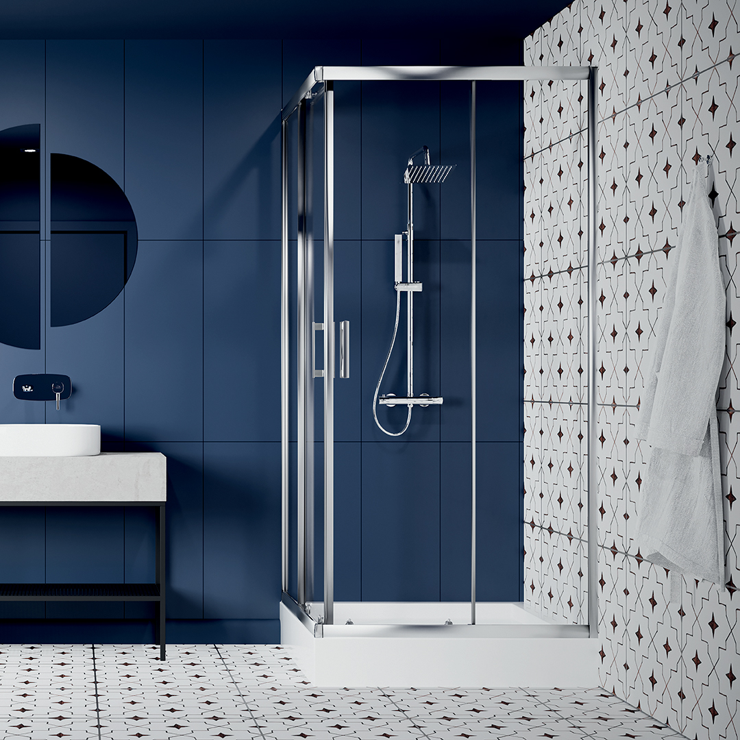 Desna - brodzik kwadratowy 90x90 cm- Laveo